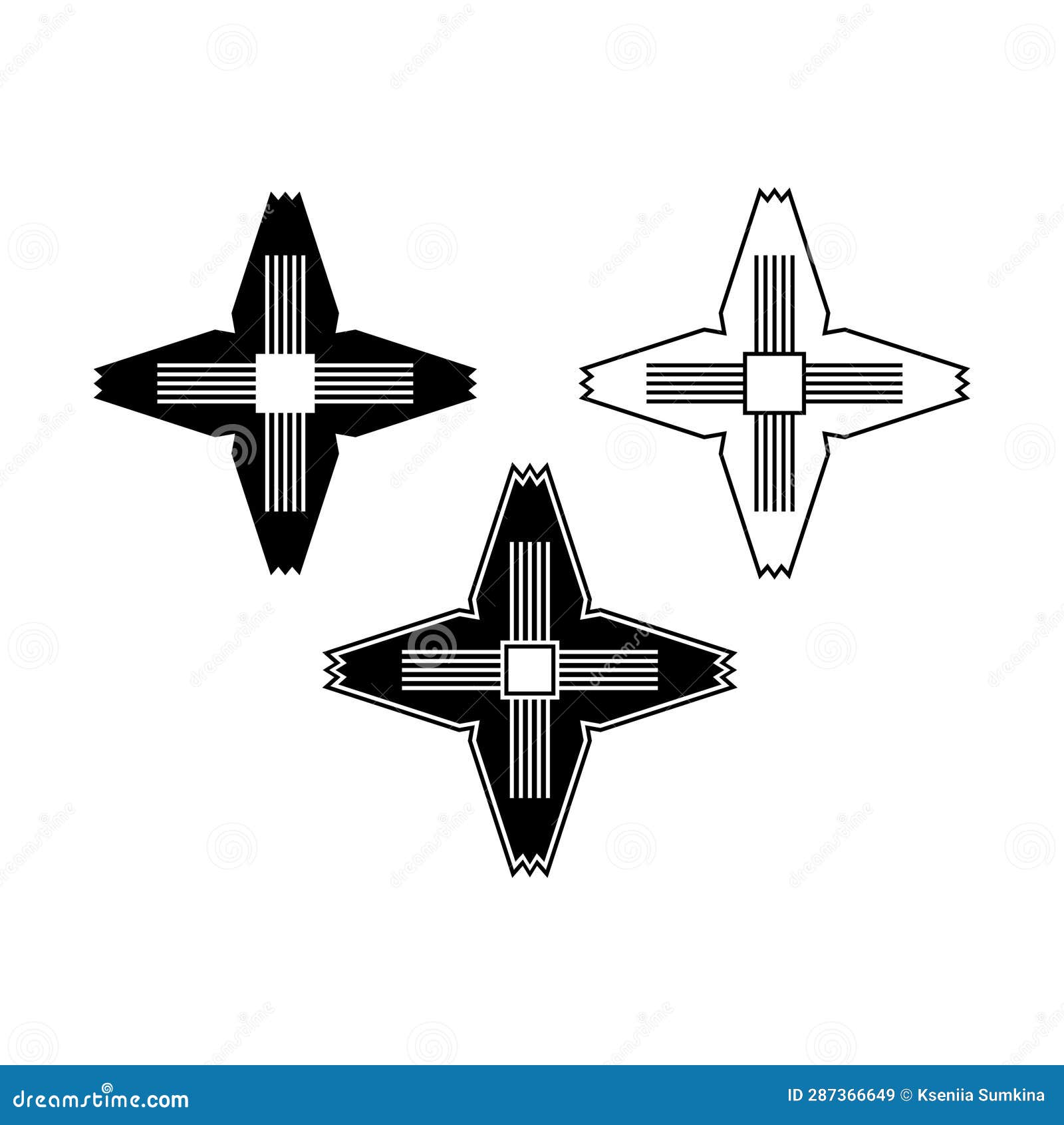 Four Beam Star Shape Logo. Abstract Vector Sign Stock Illustration ...