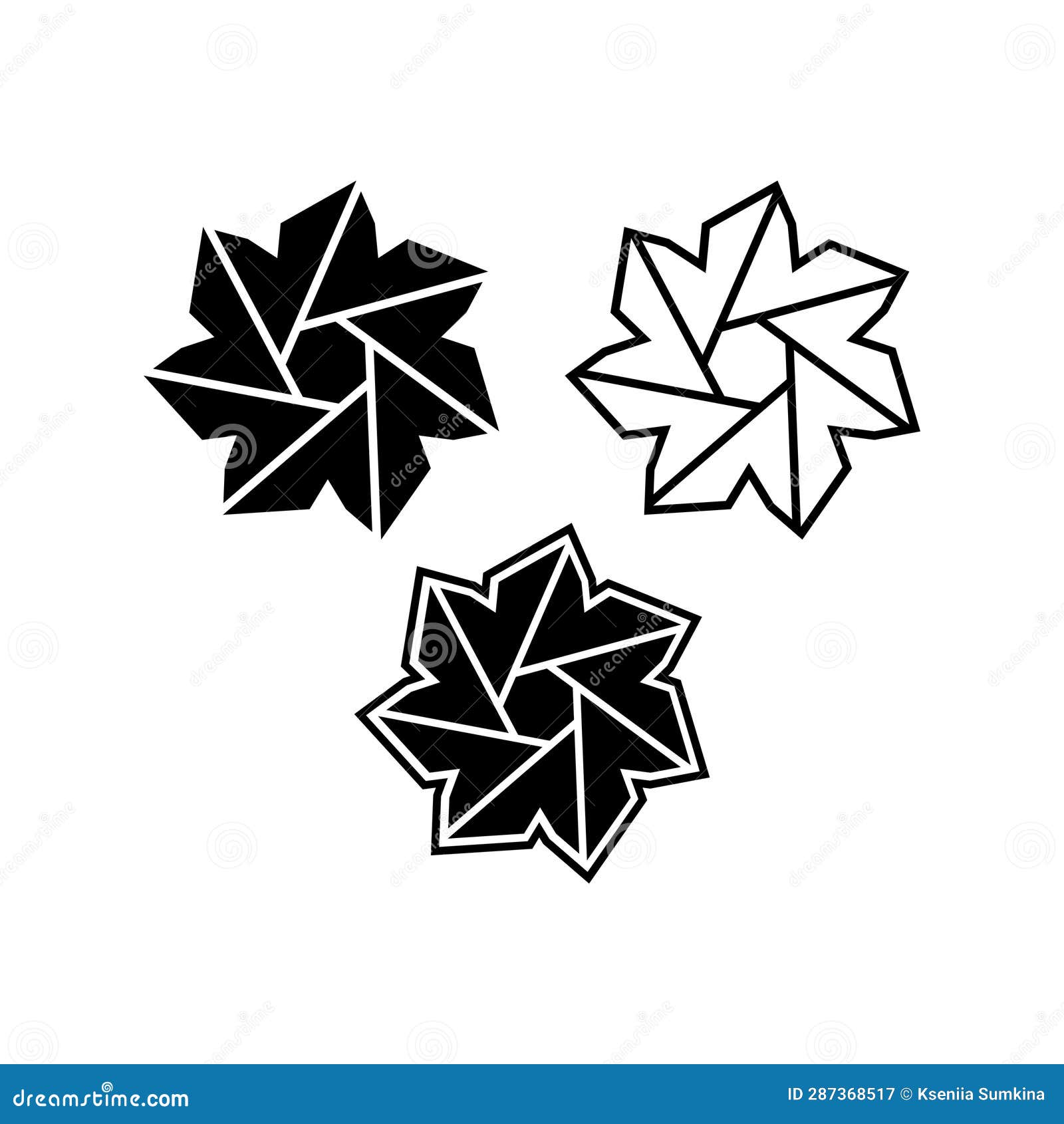 Seven Rays Star Shape Logo. Abstract Vector Sign Stock Illustration ...
