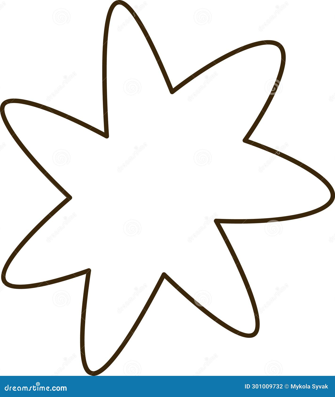 Star Shape Outline stock vector. Illustration of retro - 301009732