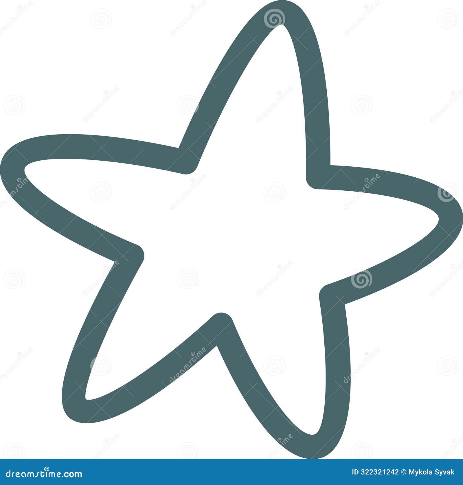 Star Shape Outline stock vector. Illustration of black - 322321242