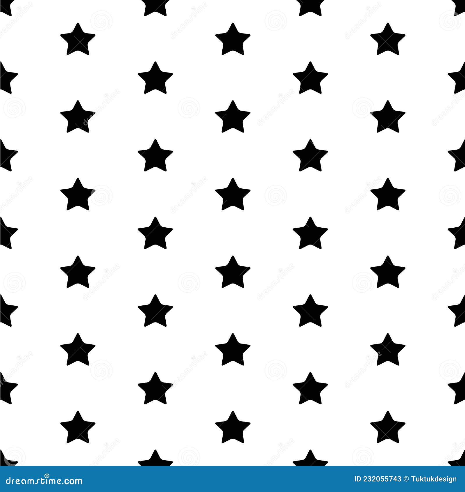 Star Shape Pattern Vector Seamless Doodle Black and White Abstract Background Illustration for ...