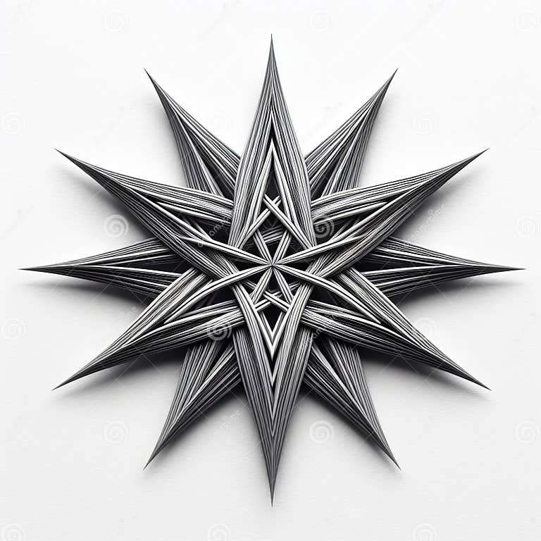 Star a Shape with Pointed Ends and Five or More Intersecting Stock ...