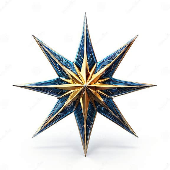 Star a Shape with Pointed Ends and Five or More Intersecting Li Stock ...