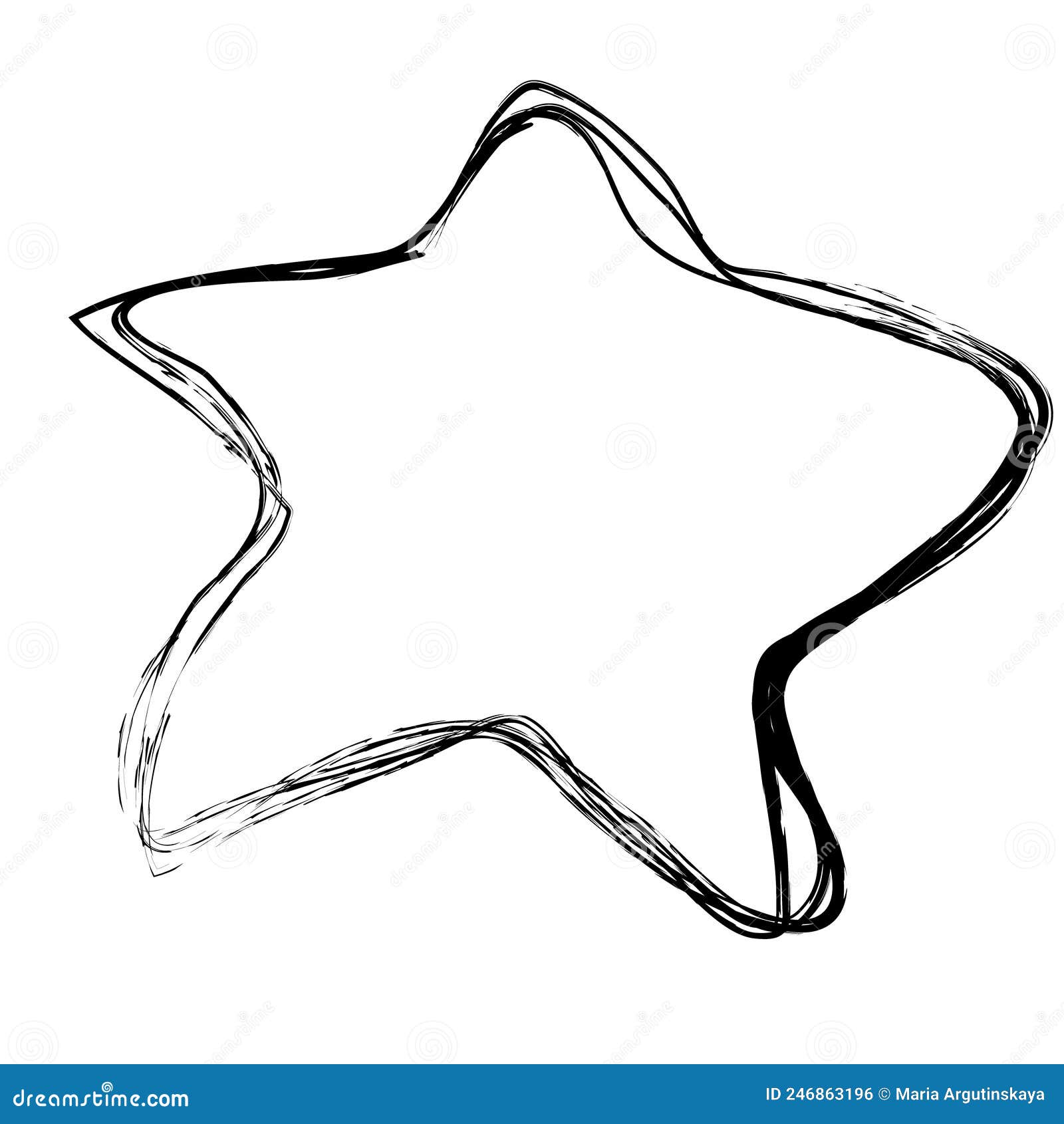 Star Shape Vector Doodle Hand Drawn Element Stock Vector - Illustration ...