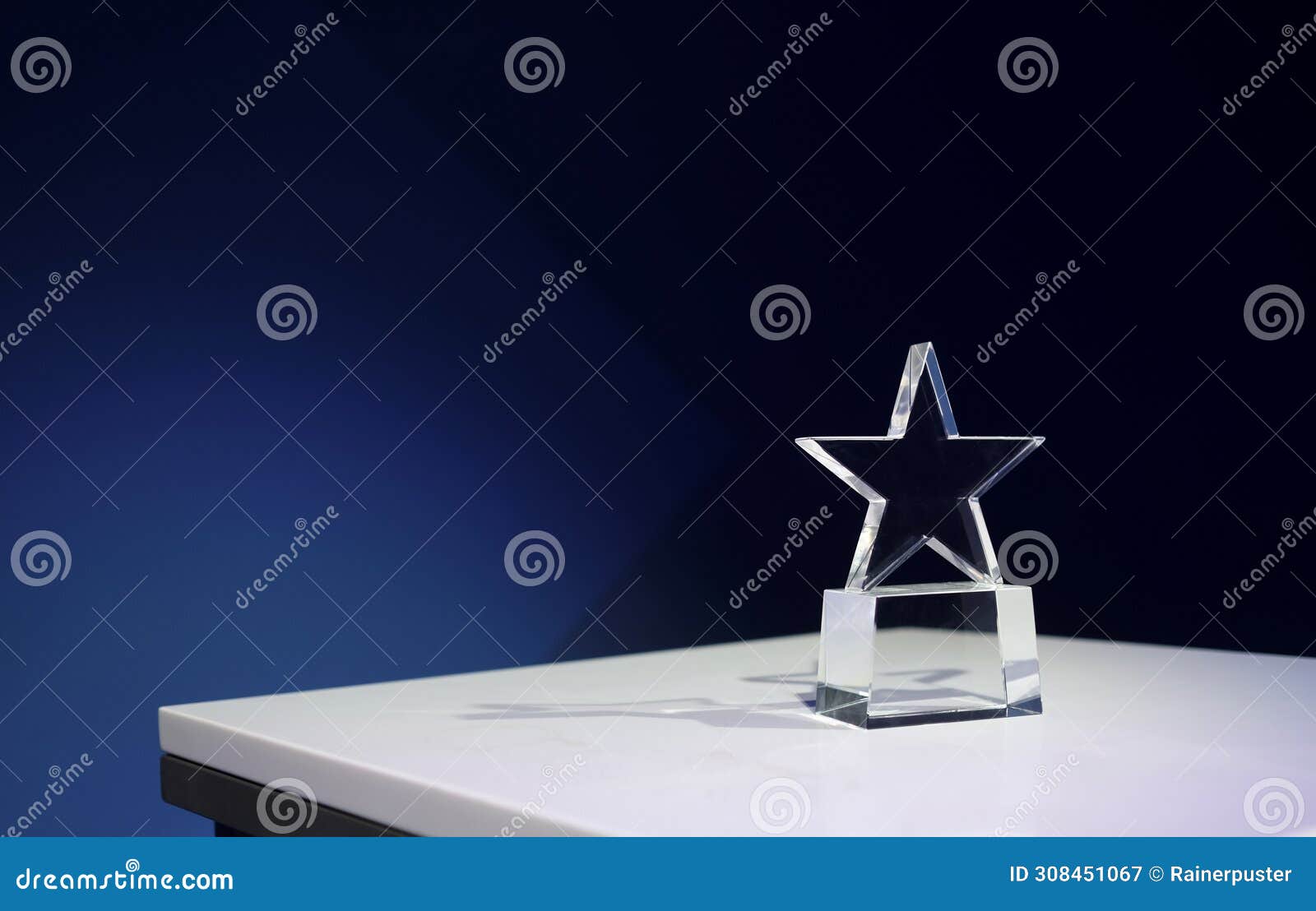 Star-shaped Award on a Table Stock Image - Image of copy, trophy: 308451067