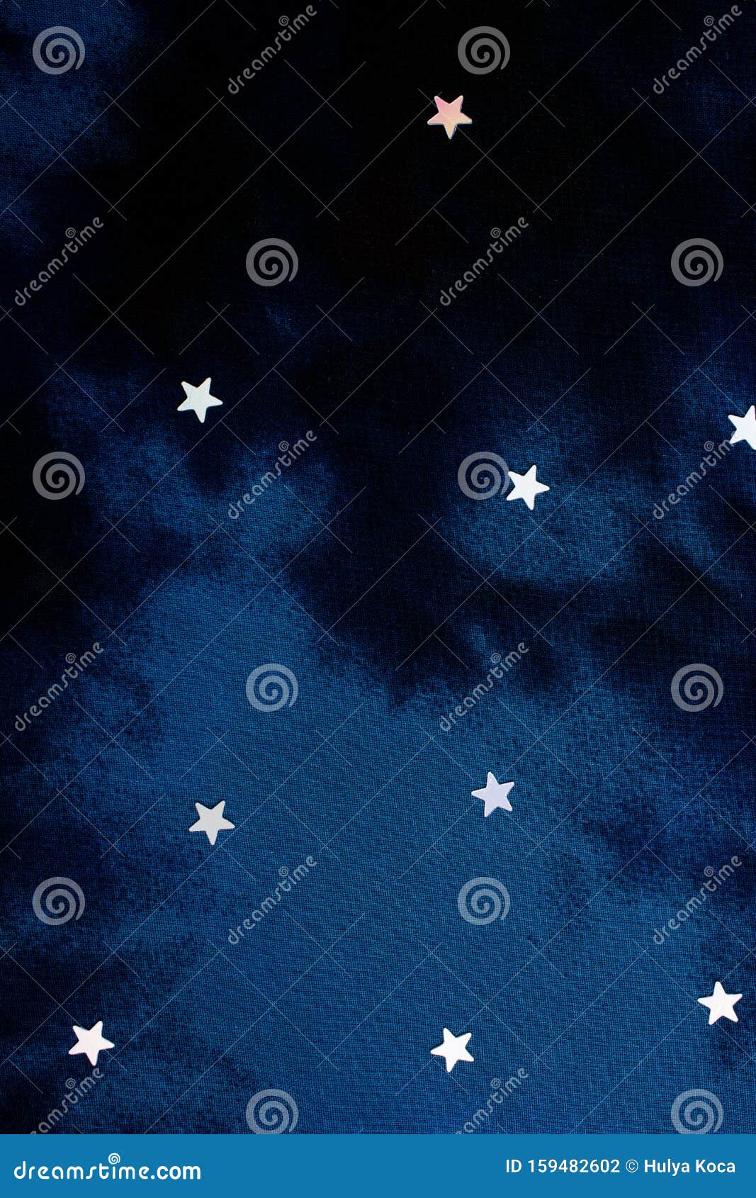 Star on a Blue Fabric Background Stock Photo - Image of carnival ...