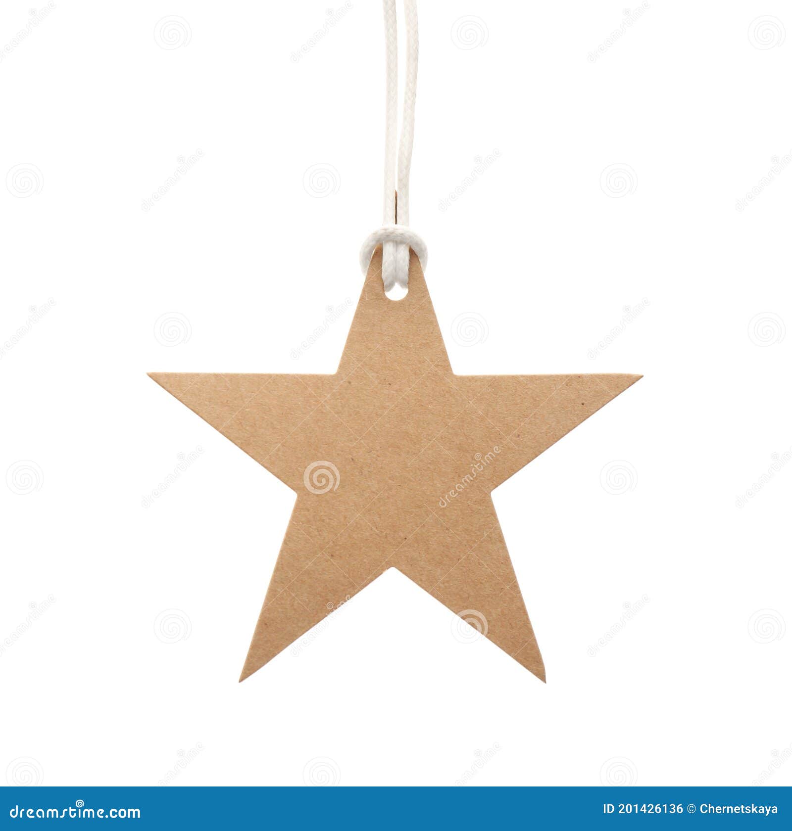 Star Shaped Cardboard Gift Tag with Space for Text Isolated on White ...