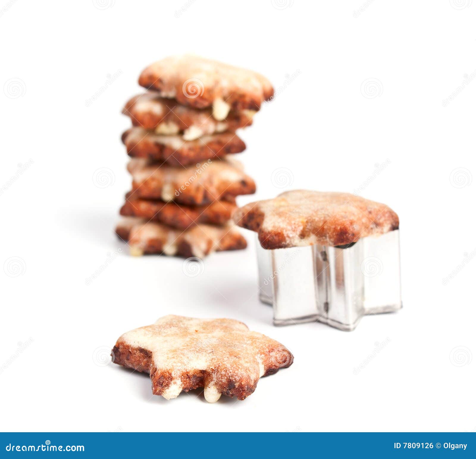 Star-shaped Christmas Cookies Stock Photo - Image of dessert, close ...