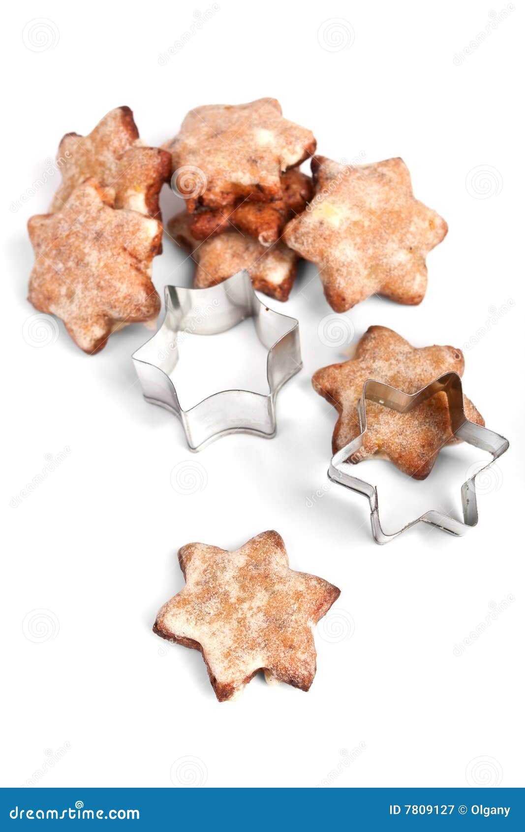 Star-shaped Christmas Cookies with a Form Stock Image - Image of cocoa ...