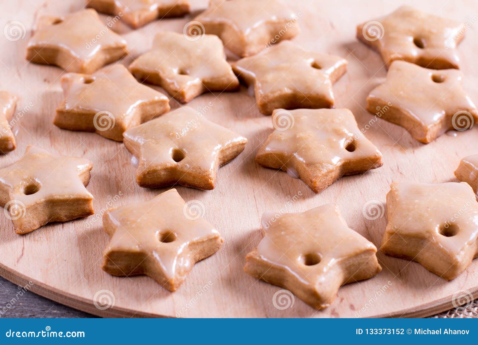 Star Shaped Cookie with Sugar Icing Stock Photo - Image of food, baked ...