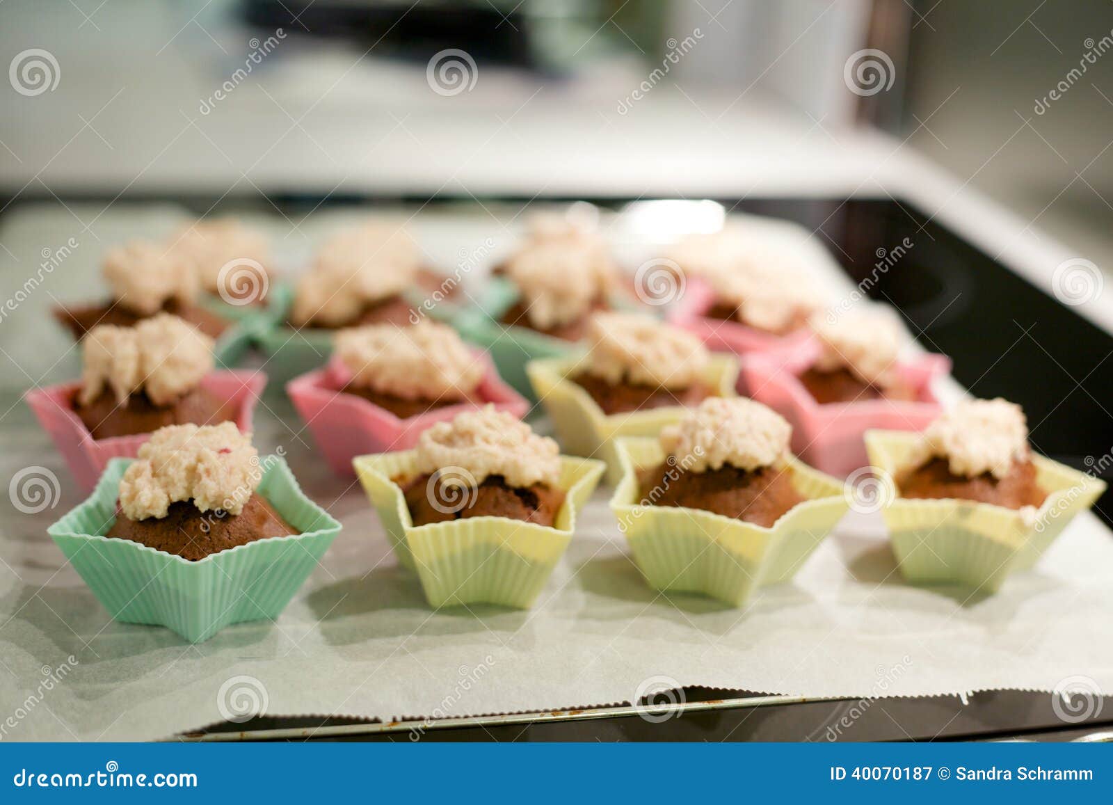 Star shaped cupcakes stock image. Image of shape, star - 40070187