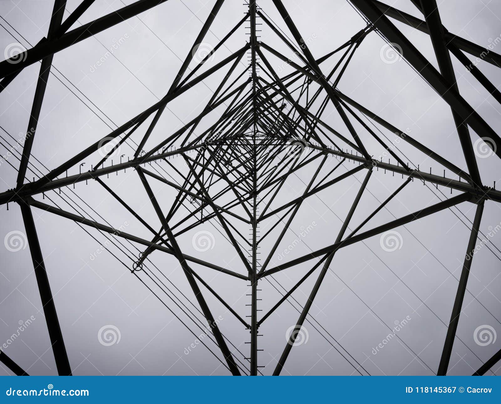 Star Shaped Electricity Pylon Stock Image - Image of geometric, tower ...