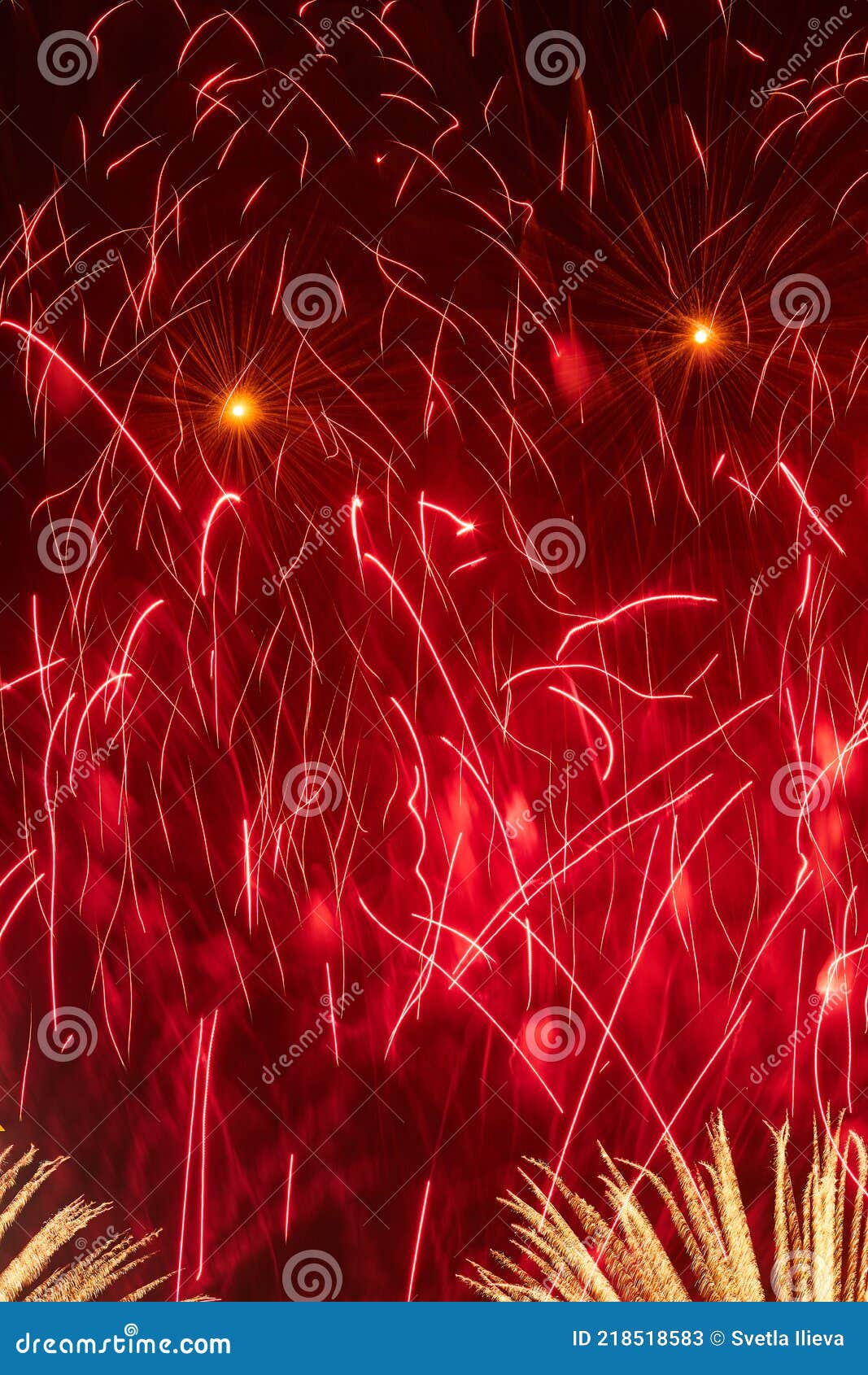 Bright Fireworks in the Sky Stock Image - Image of star, display: 218518583