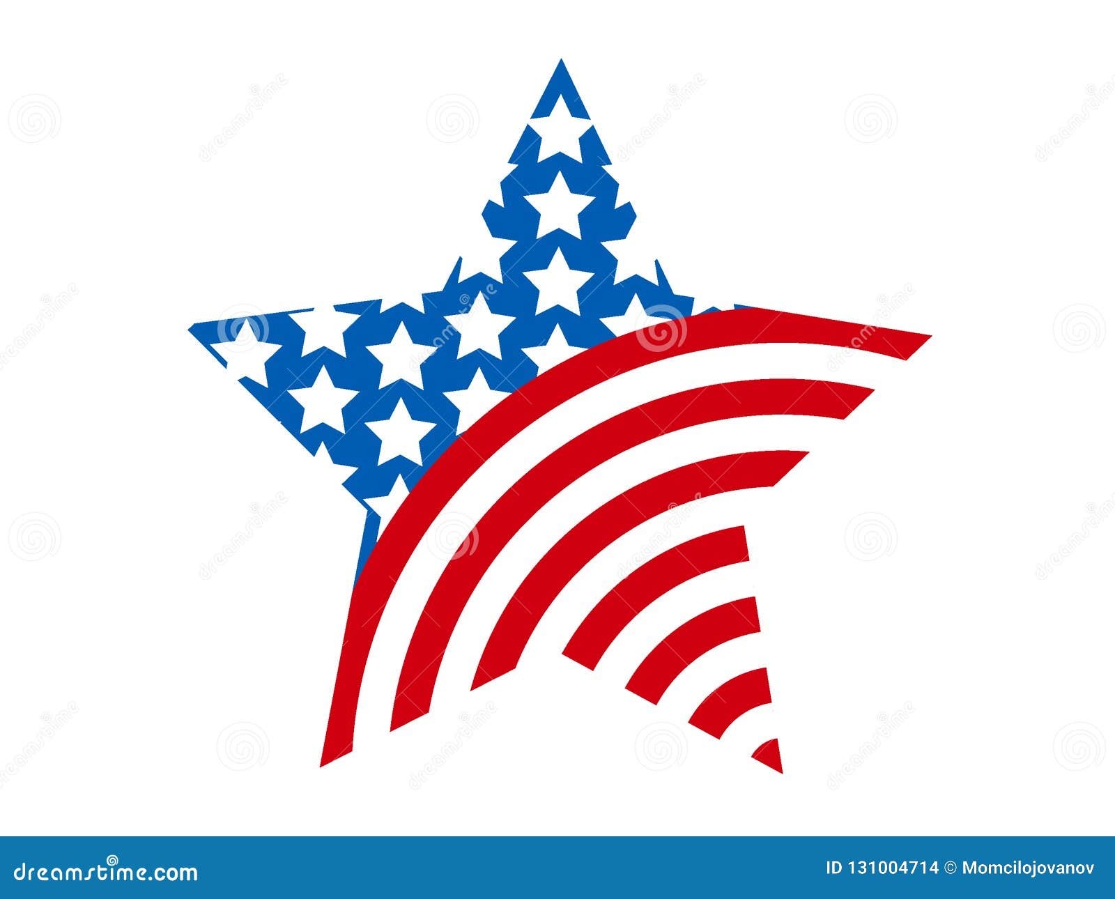 Star shaped flag of USA stock vector. Illustration of combined - 131004714