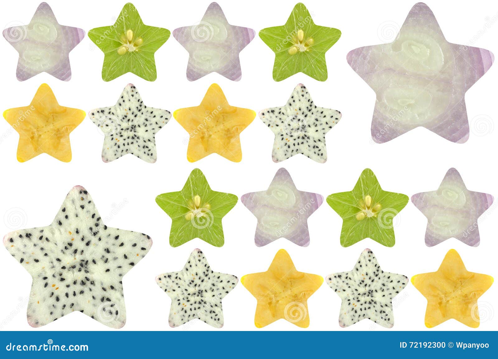 Star Shaped Fruit and Vegetable Stock Photo - Image of healthy, idea ...