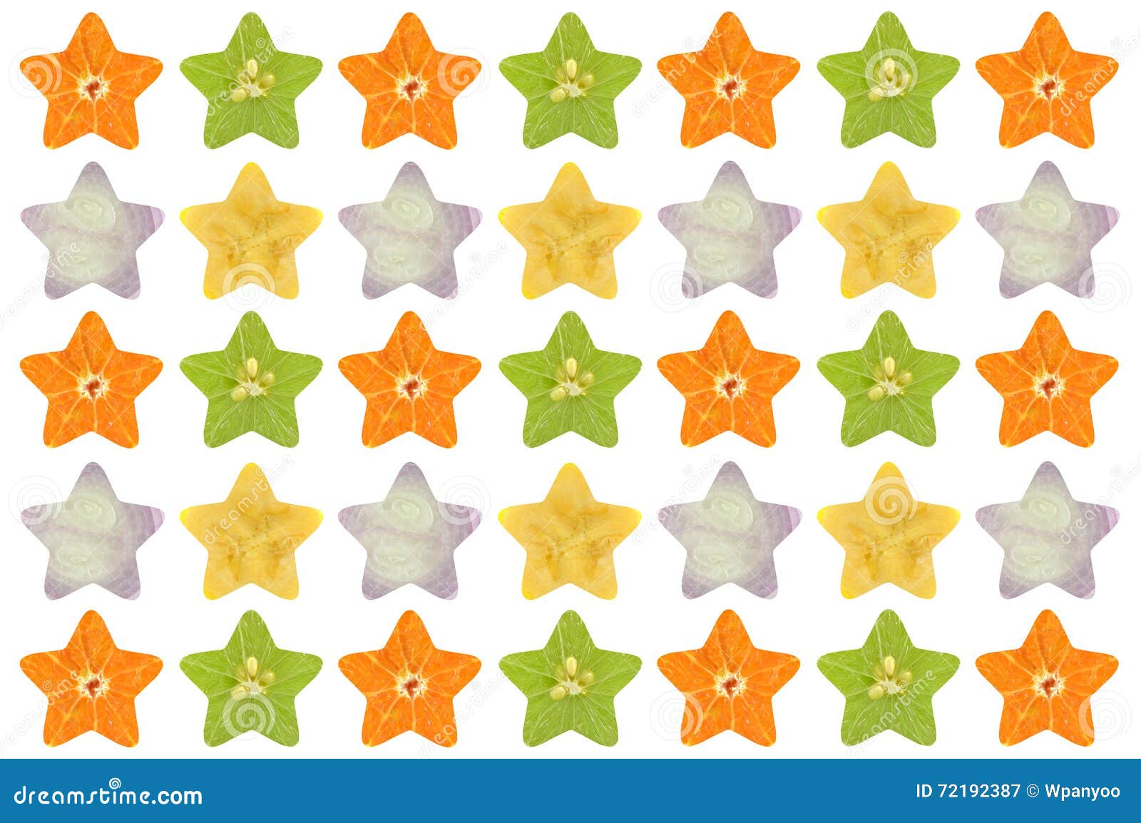 Star Shaped Fruit and Vegetable Stock Image - Image of edible, fruit ...