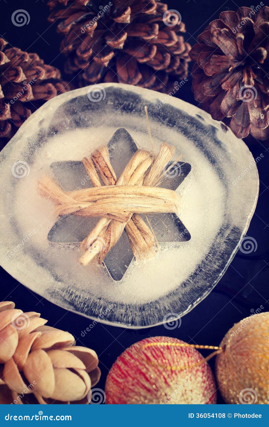 Star-shaped in the ice stock photo. Image of pastry, color - 36054108