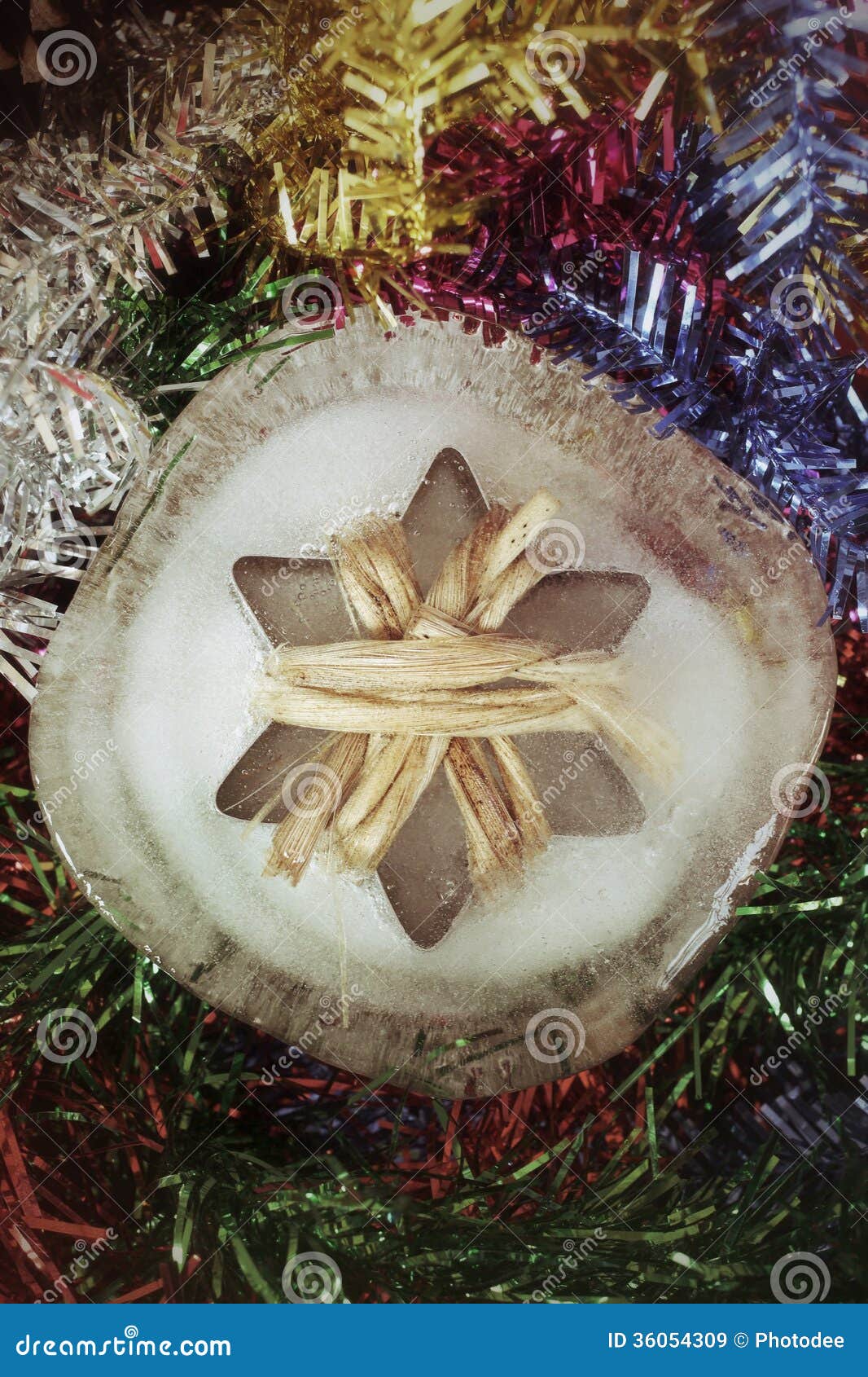 Star-shaped in the ice stock image. Image of closeup - 36054309