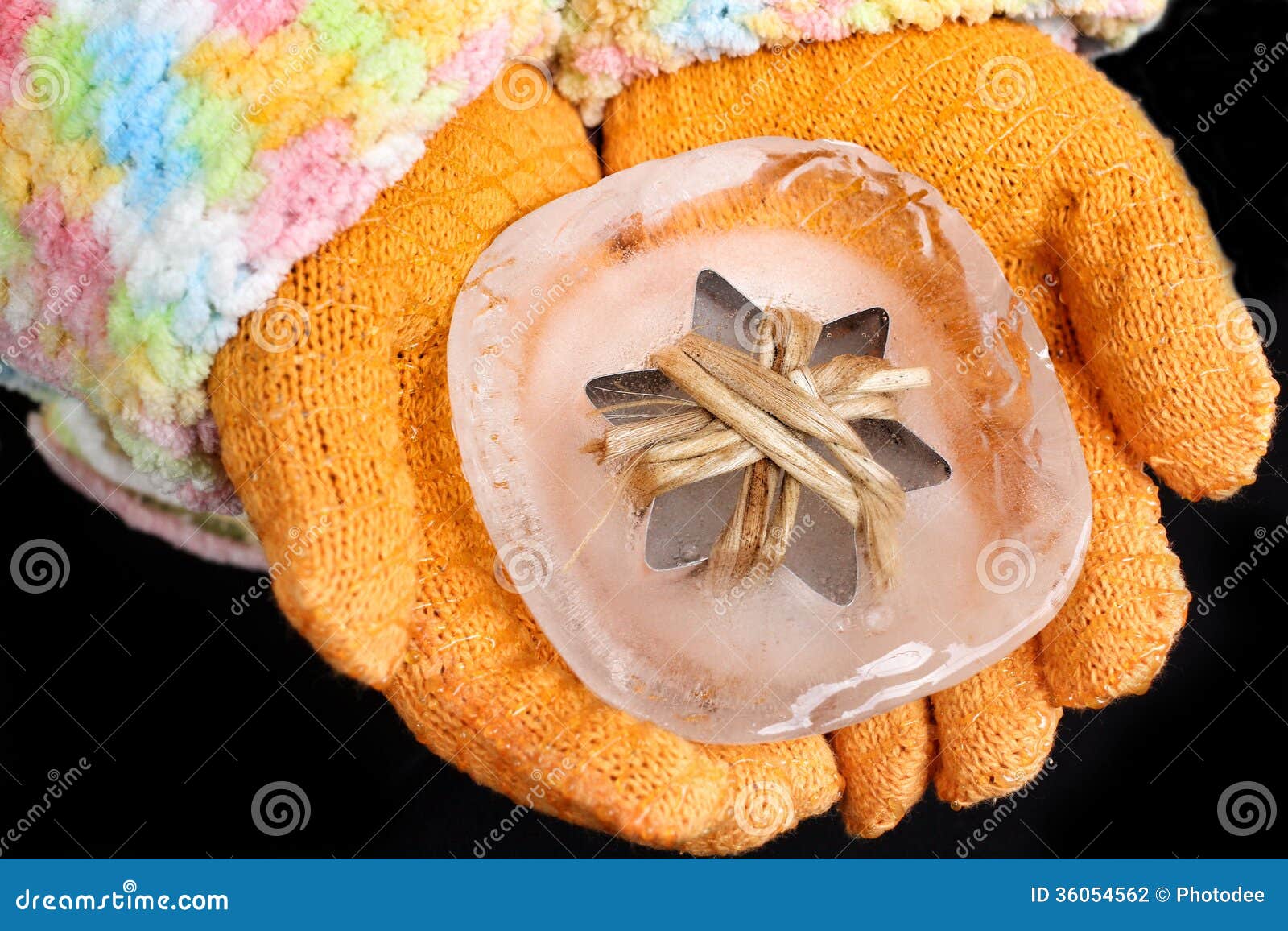Star-shaped in the ice stock photo. Image of winter, celebration - 36054562