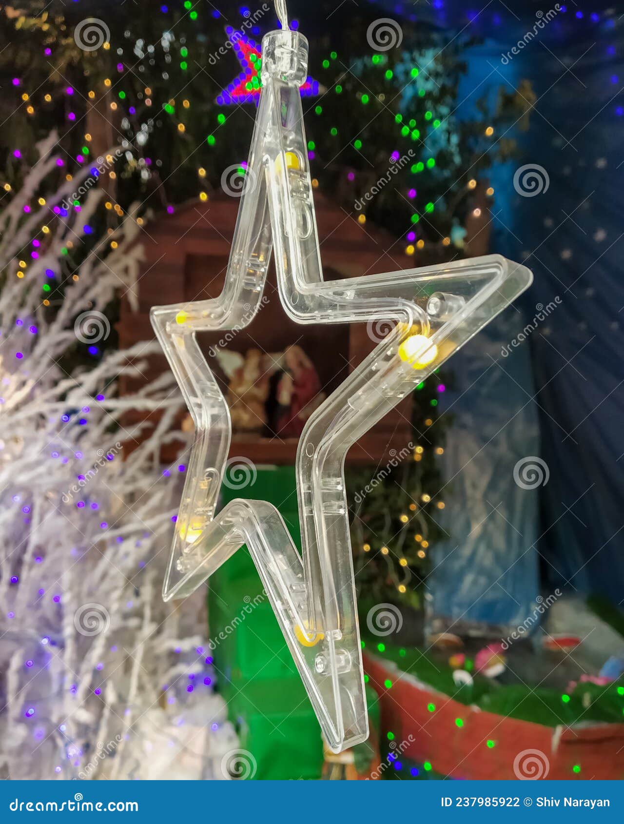 Star Shaped Lighting for Decoration on Christmas Stock Photo - Image of ...