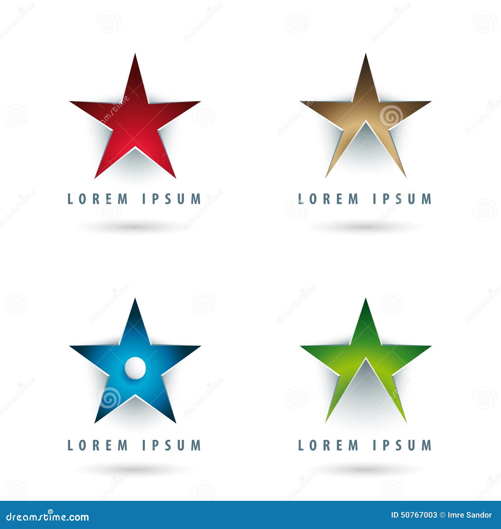 Star Shaped Logos Cartoon Vector | CartoonDealer.com #50767003