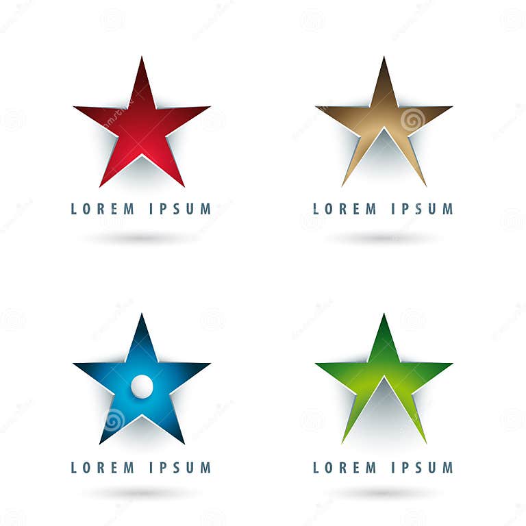 Star shaped logos stock vector. Illustration of artwork - 50767003