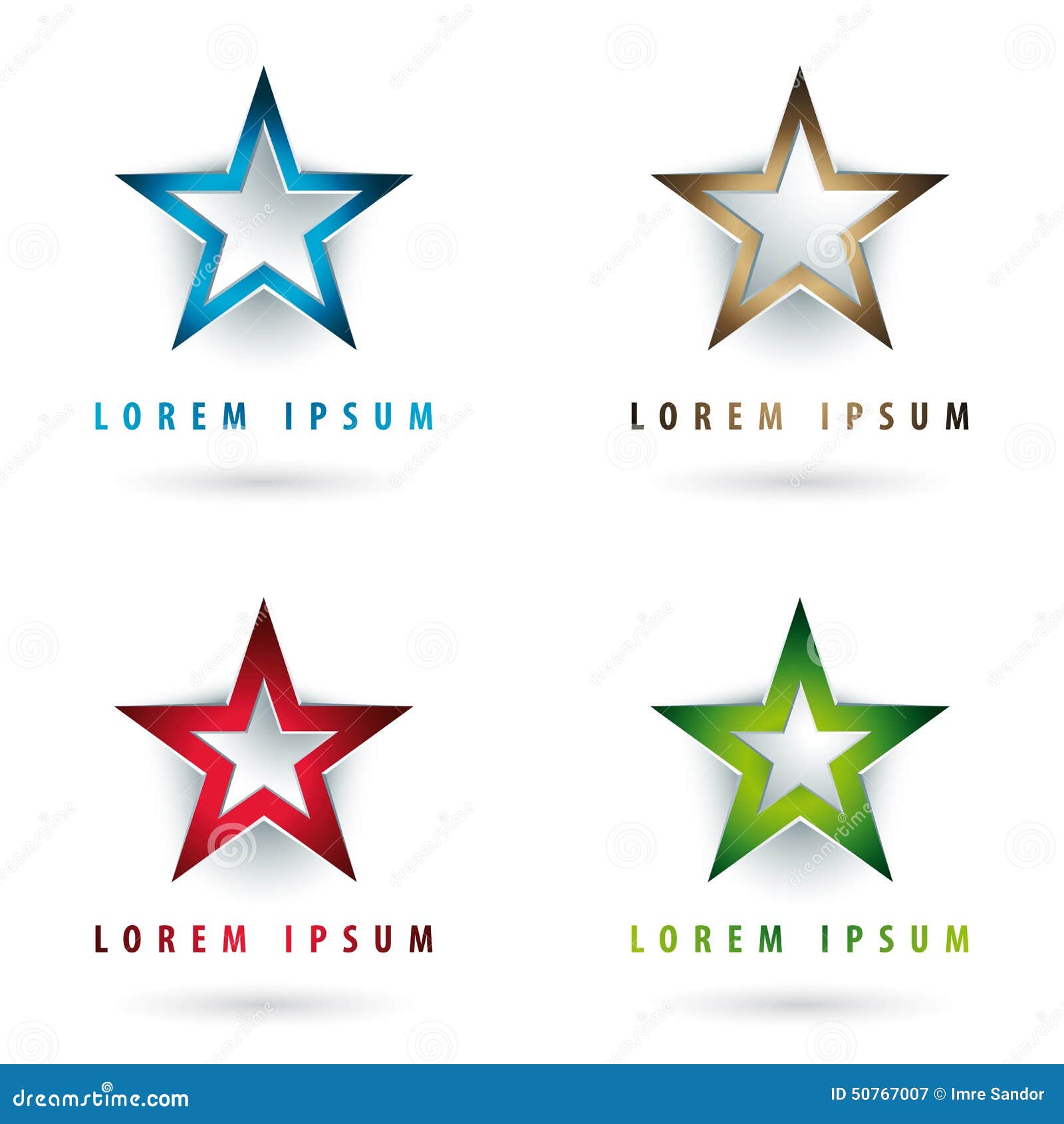 Star shaped logos stock vector. Illustration of abstract - 50767007