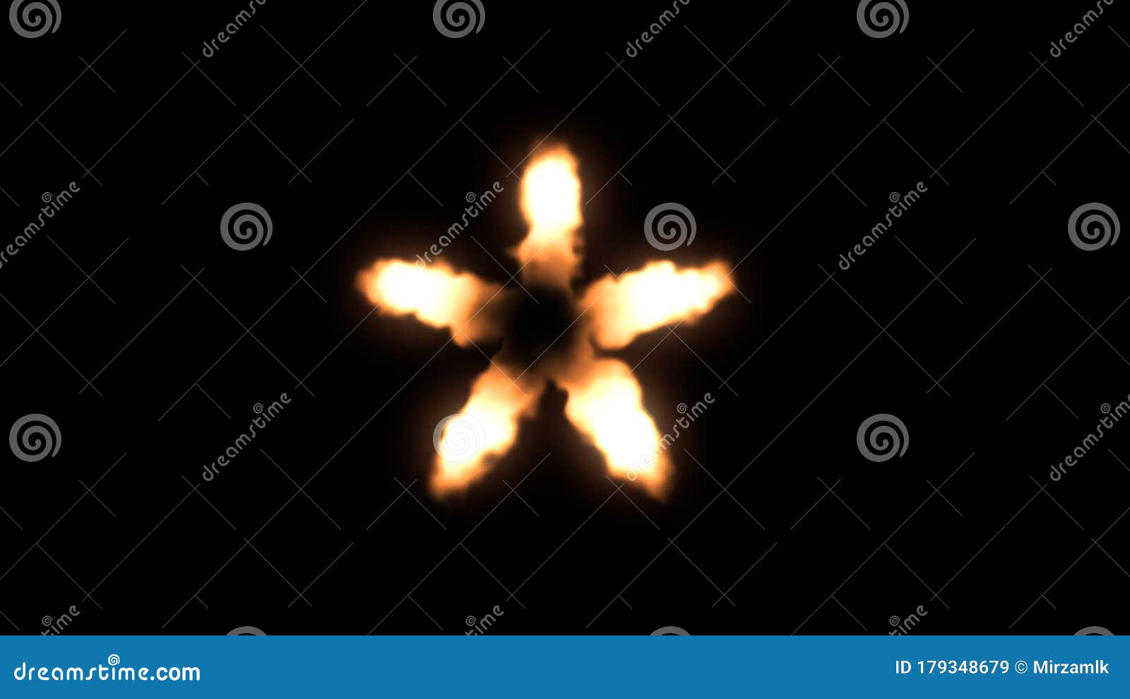 Star-shaped Muzzle Flash Animation Over Black Background. Cinema ...