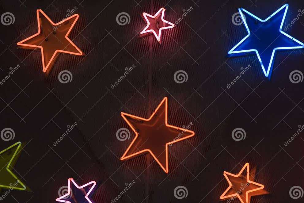 Star shaped neon lights stock image. Image of neon, sign - 1166089