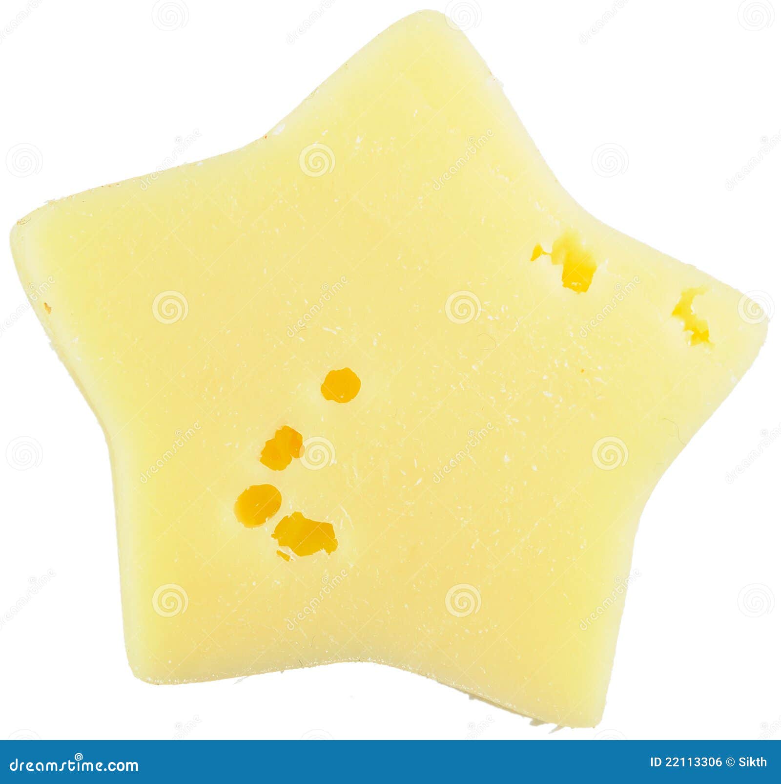 Star-Shaped Piece of Cheese Stock Photo - Image of dine, cuisine: 22113306