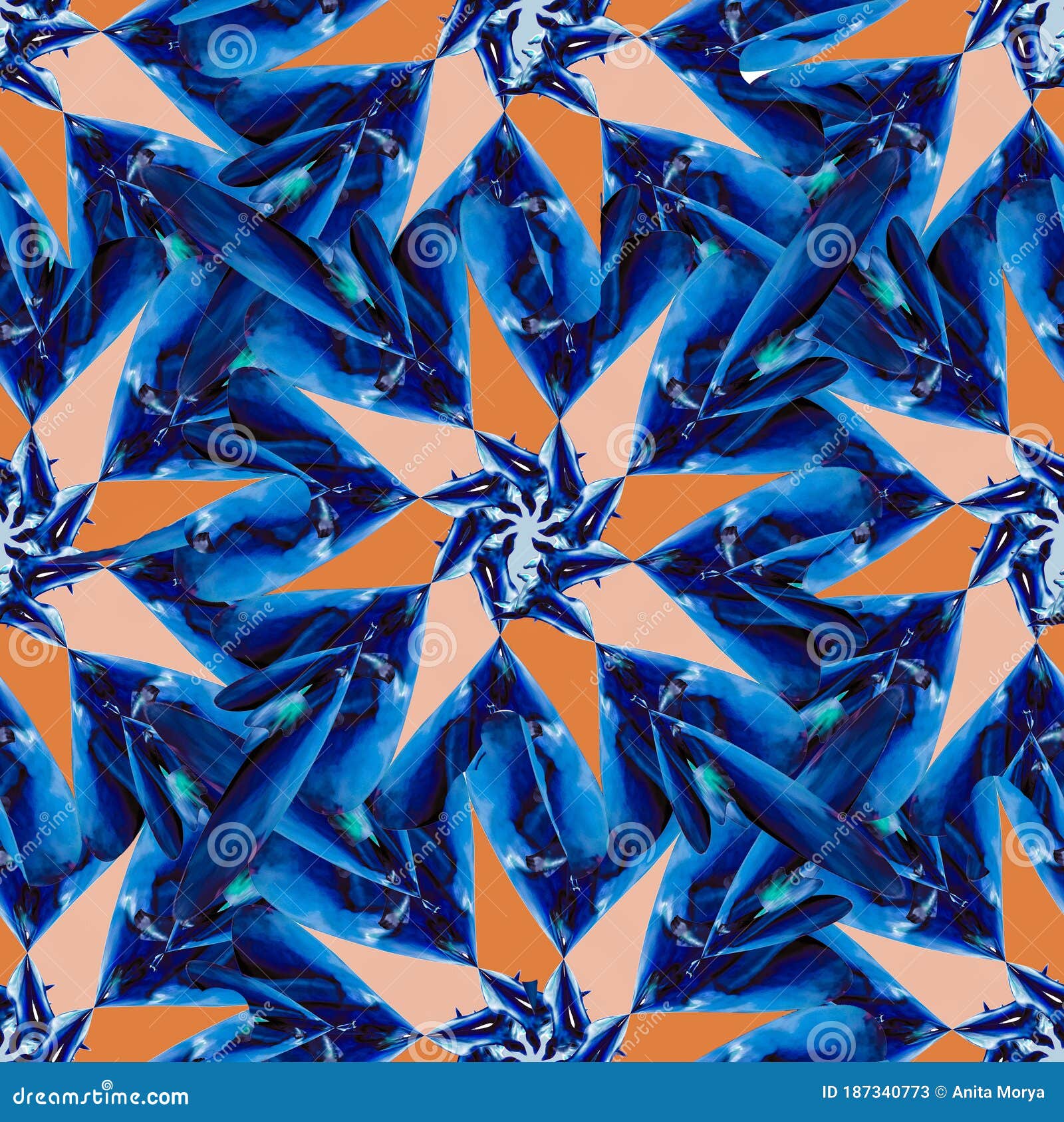 Star Shaped Seamless Pattern Design Design Stock Illustration ...