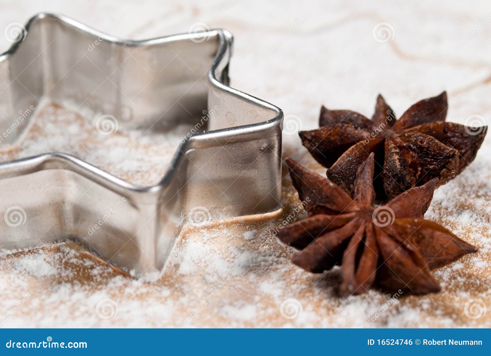 Star-shaped and Star Anise in the Flour V2 Stock Photo - Image of ...