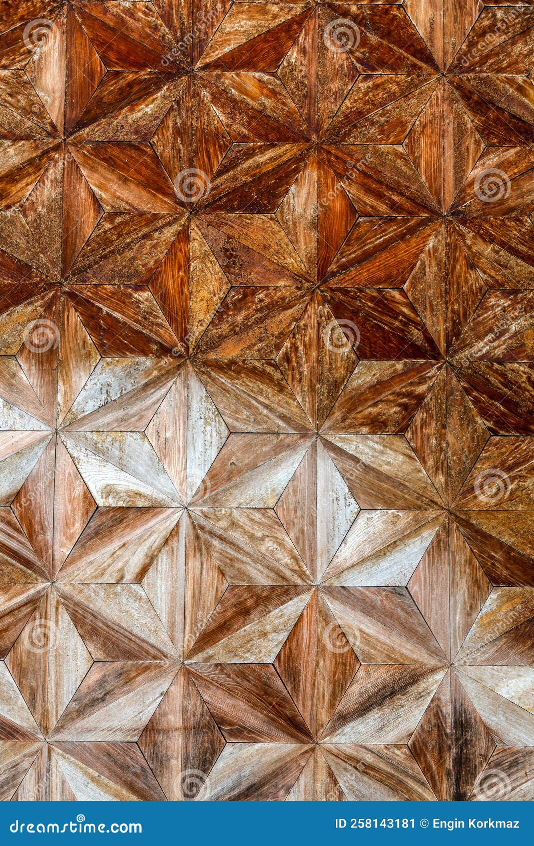 Star Shaped Weathered Wooden Panel Design Close Up Stock Image - Image ...