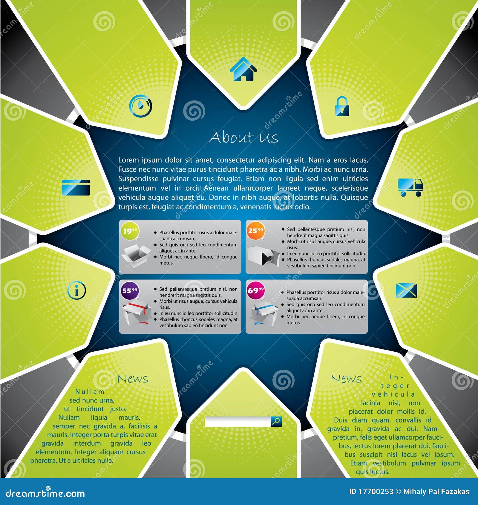 Star Shaped Website Frame Design Stock Vector - Illustration of site ...