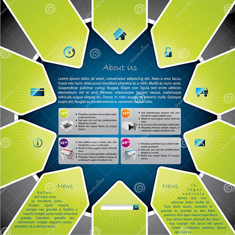 Star Shaped Website Frame Design Stock Vector - Illustration of site ...