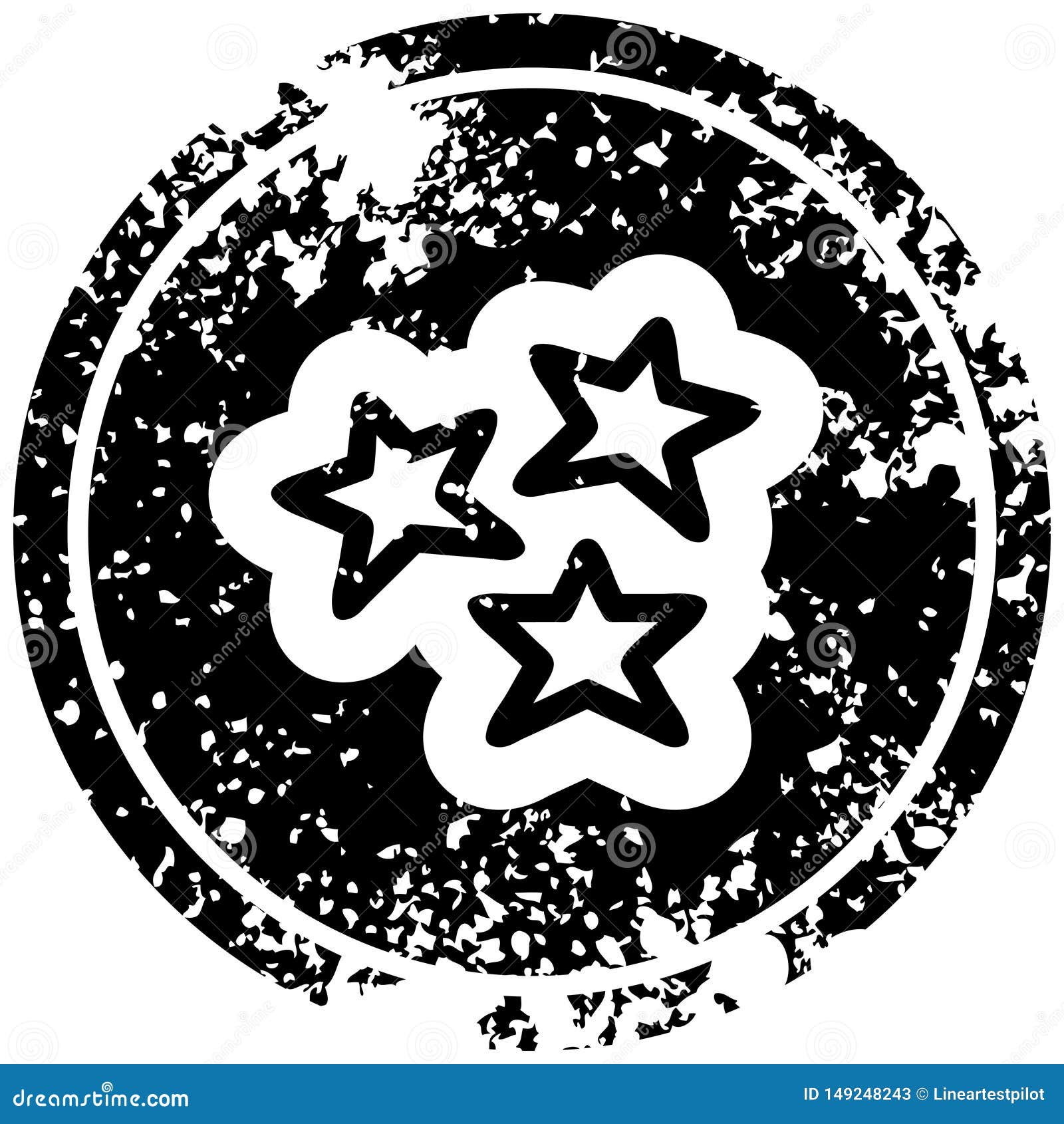 Star Shapes Distressed Icon Stock Vector - Illustration of graphic ...
