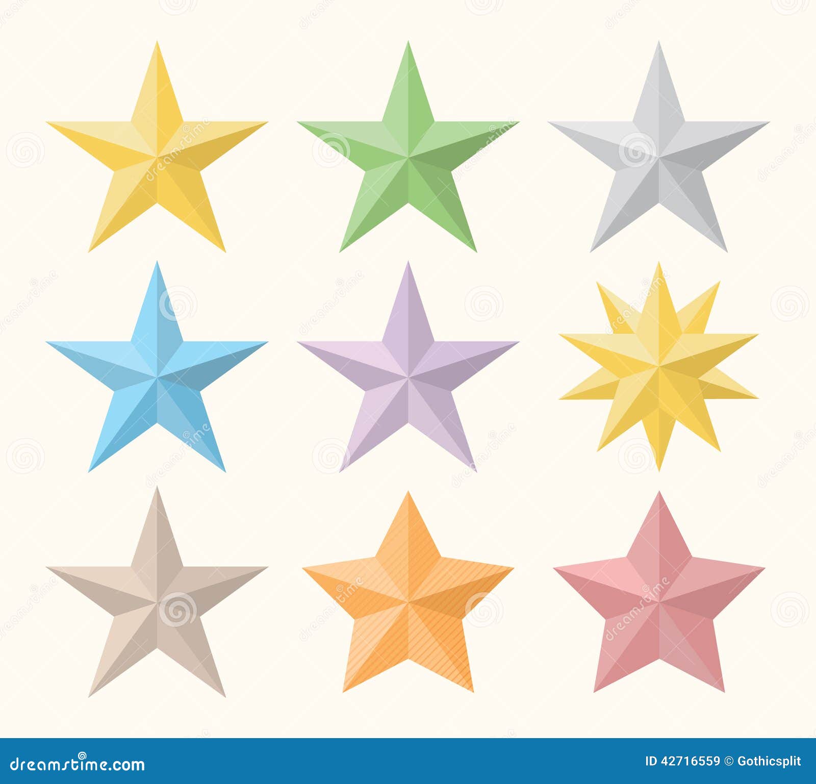 Star Shapes Cartoon Vector | CartoonDealer.com #42716559