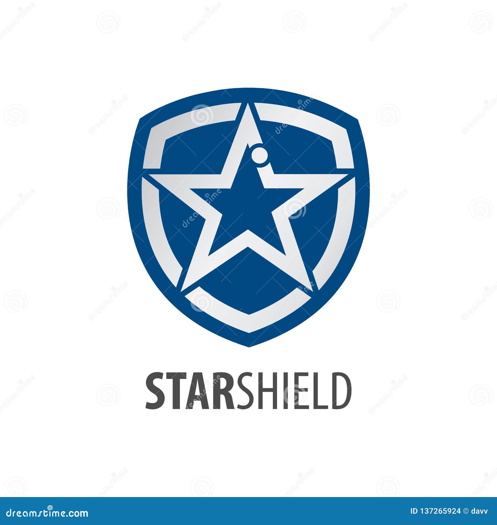 Star Shield Logo Concept Design. Symbol Graphic Template Element Vector ...