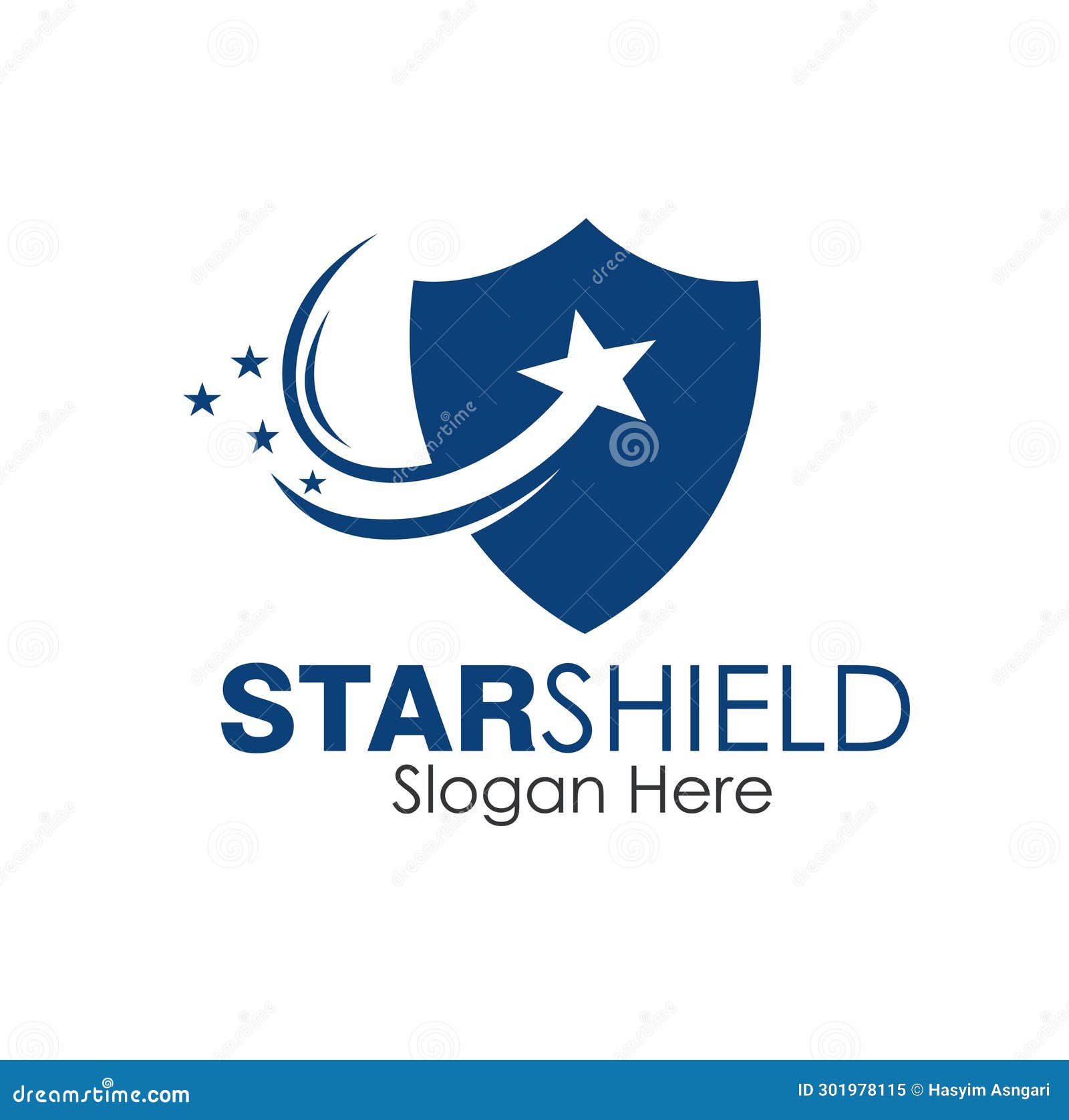 Star Shield Logo Design Concept Stock Illustration - Illustration of ...