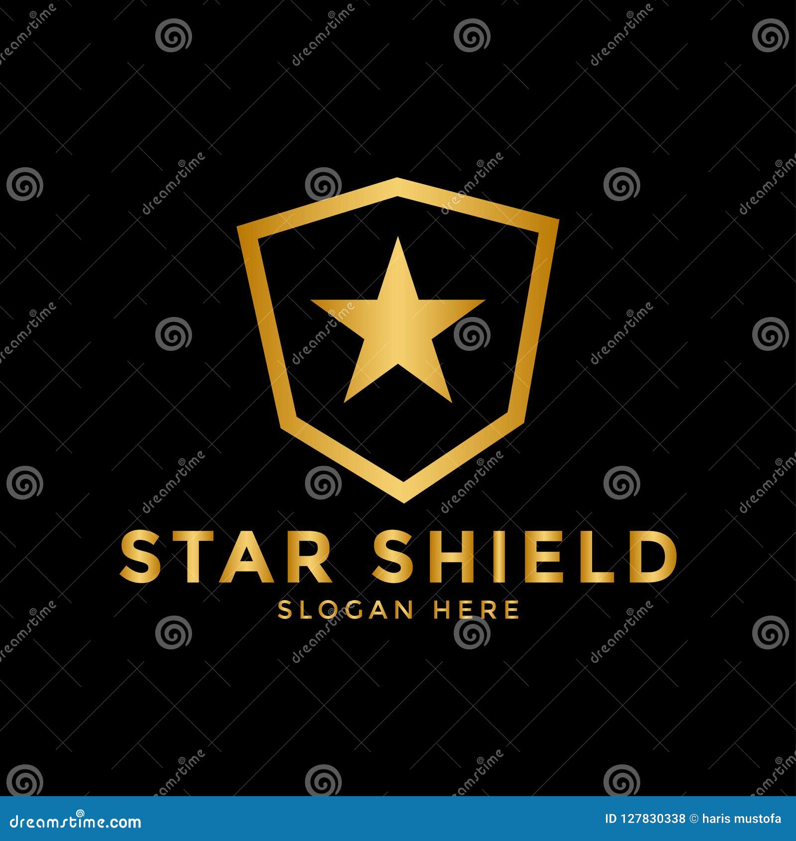 Star Shield Logo Concept Design. Symbol Graphic Template Element Vector ...