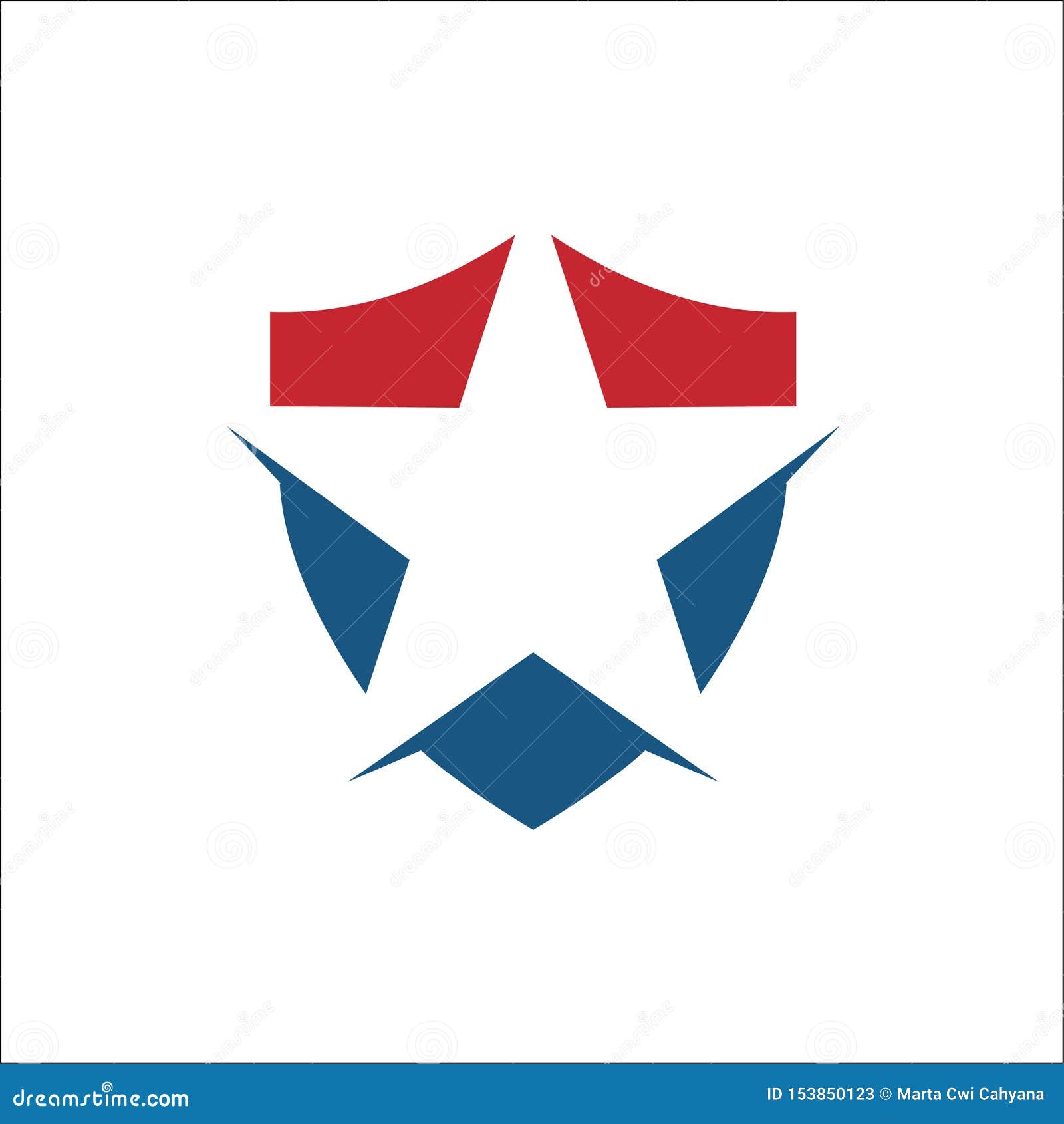 Star with Shield Logo Vector Stock Vector - Illustration of heroes ...