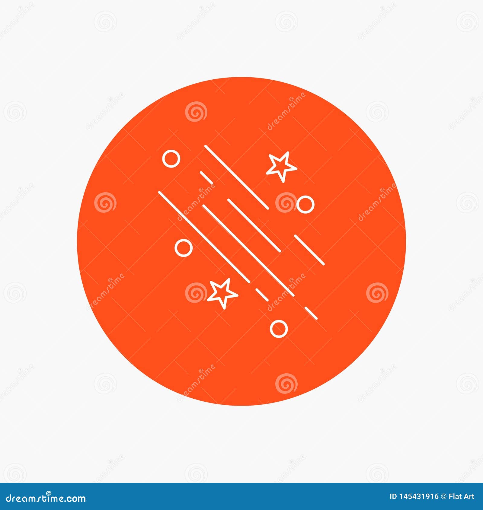 Star, Shooting Star, Falling, Space, Stars White Line Icon in Circle ...