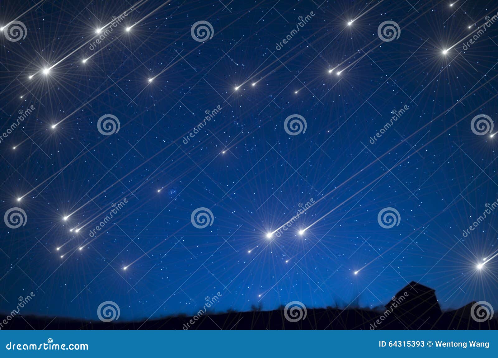 Star shower stock image. Image of celestial, perseids - 64315393
