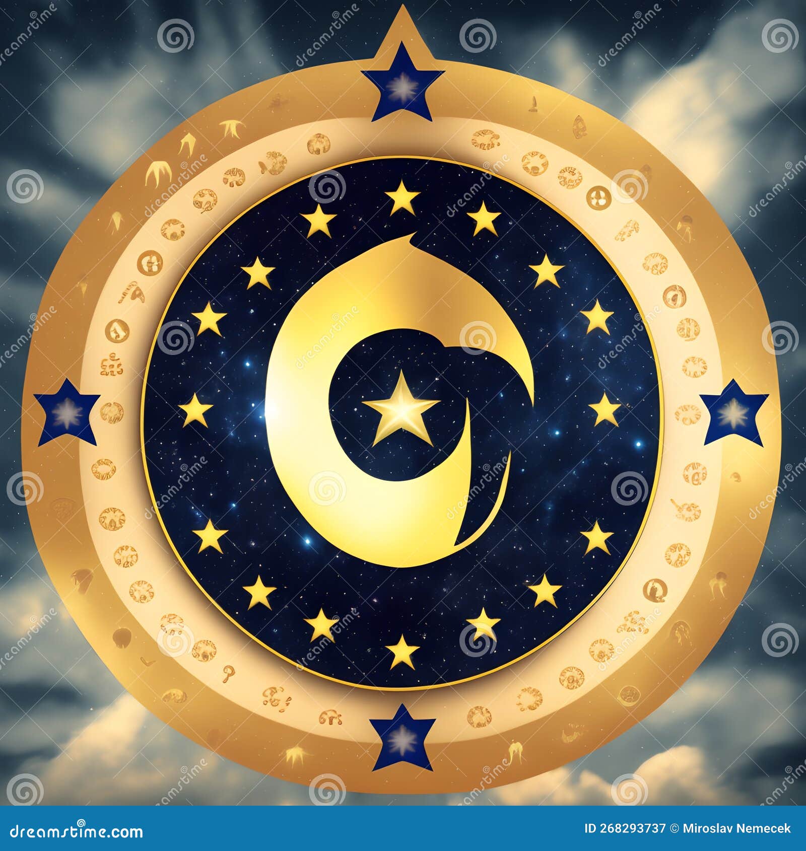 Star Sign of Cancer, Generative AI Illustration Stock Illustration ...