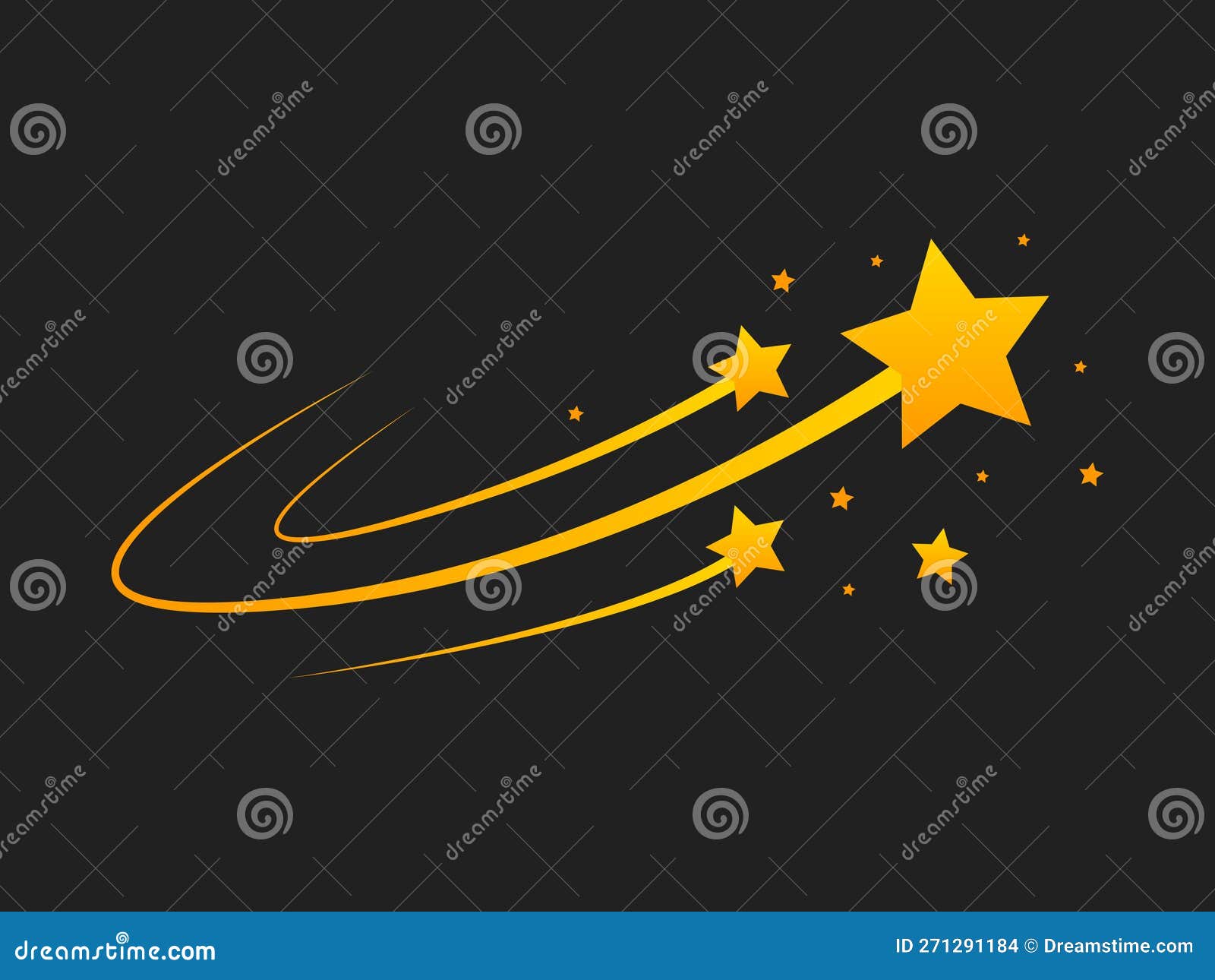 Falling Comets In Space With Stars, Bright Light Glow And Motion Of ...