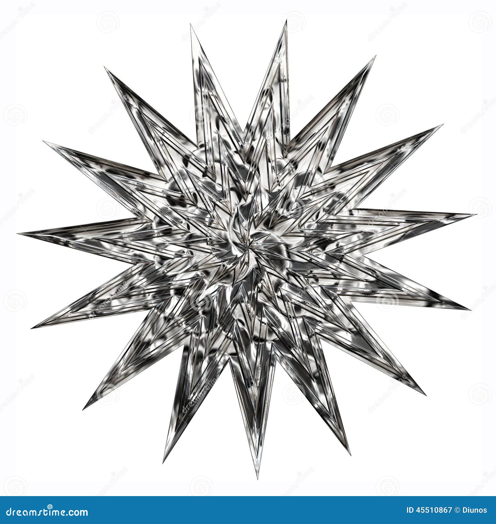 Star in Silver stock illustration. Illustration of decoration - 45510867
