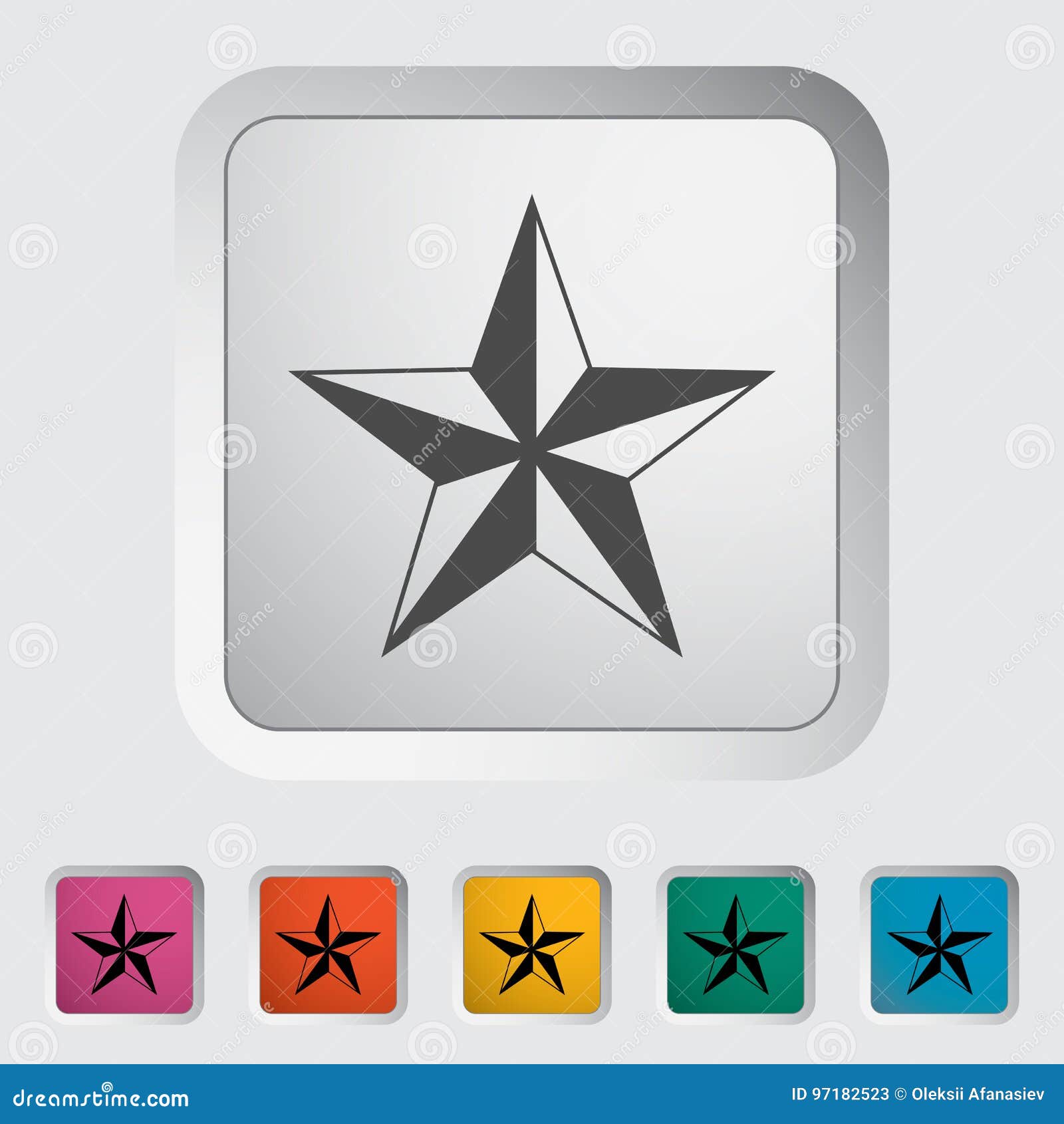 Star. Single flat icon. stock vector. Illustration of star - 97182523