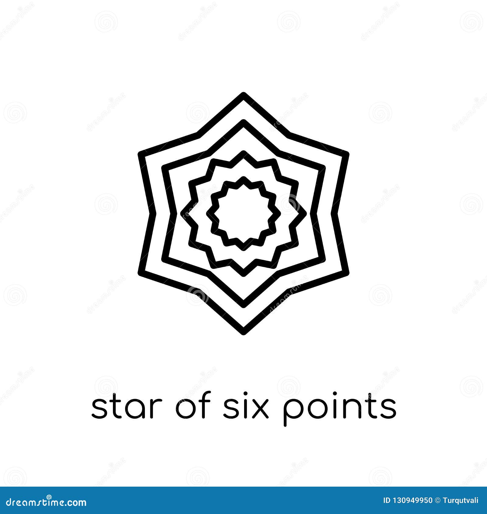 Star of Six Points Icon from Geometry Collection. Stock Vector ...