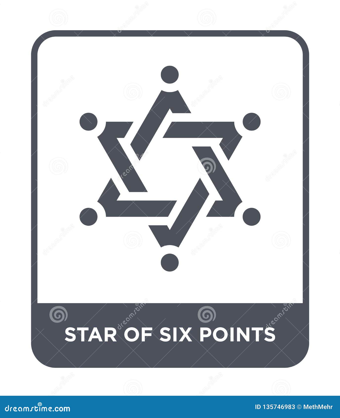 Star of Six Points Icon in Trendy Design Style. Star of Six Points Icon ...