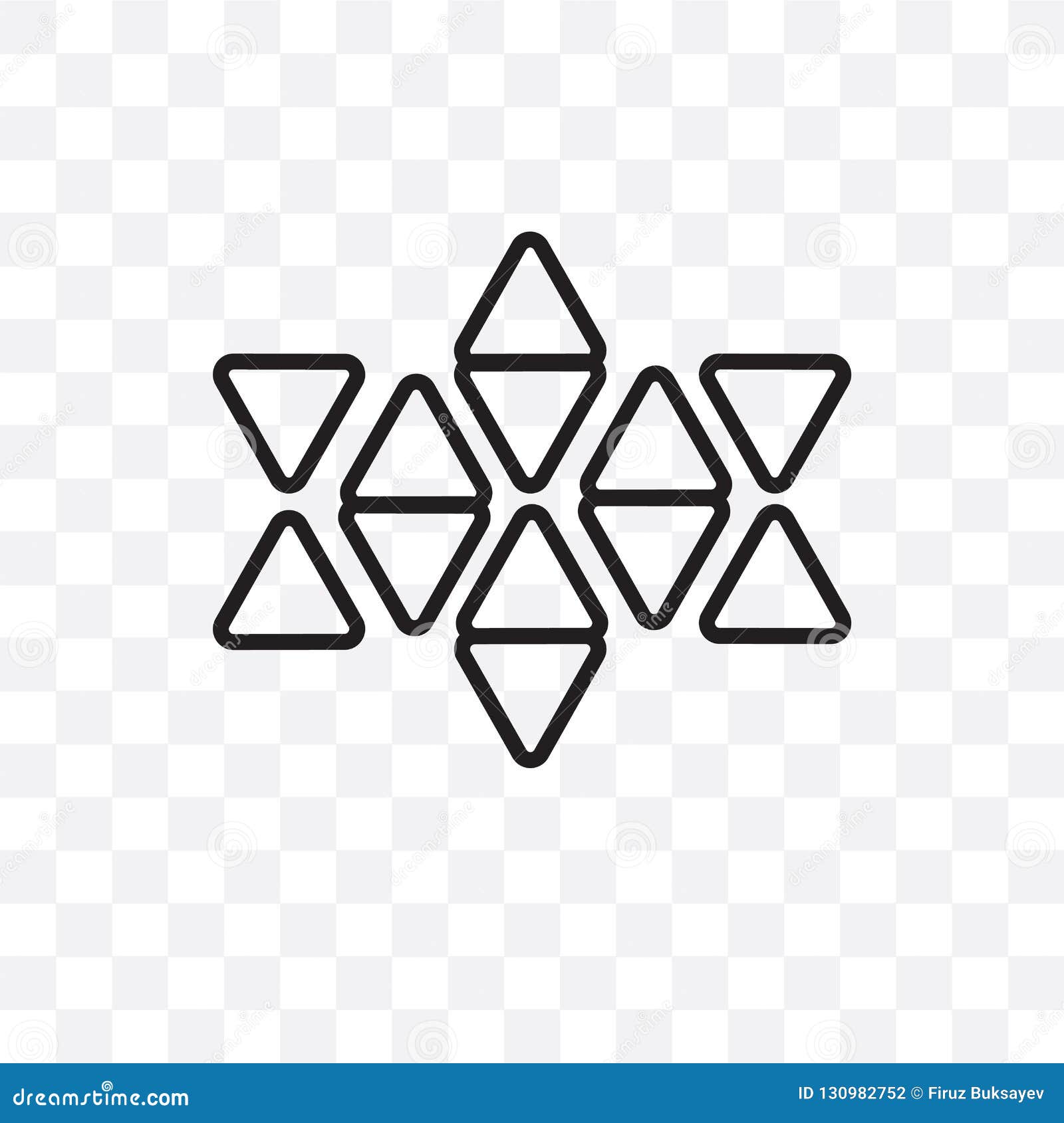 Star of Six Points Vector Linear Icon Isolated on Transparent ...